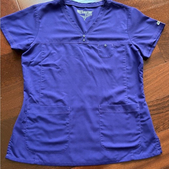 Tops | Greys Anatomytonal Stitch Scrub Top Purple Medium | Poshmark